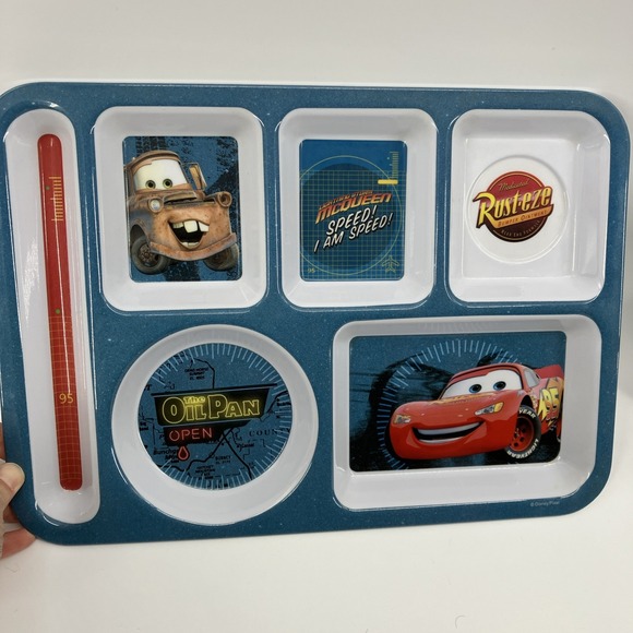 Disney | Dining | Disney Pixar Cars Melamine Divided Tray Plate By Jc ...